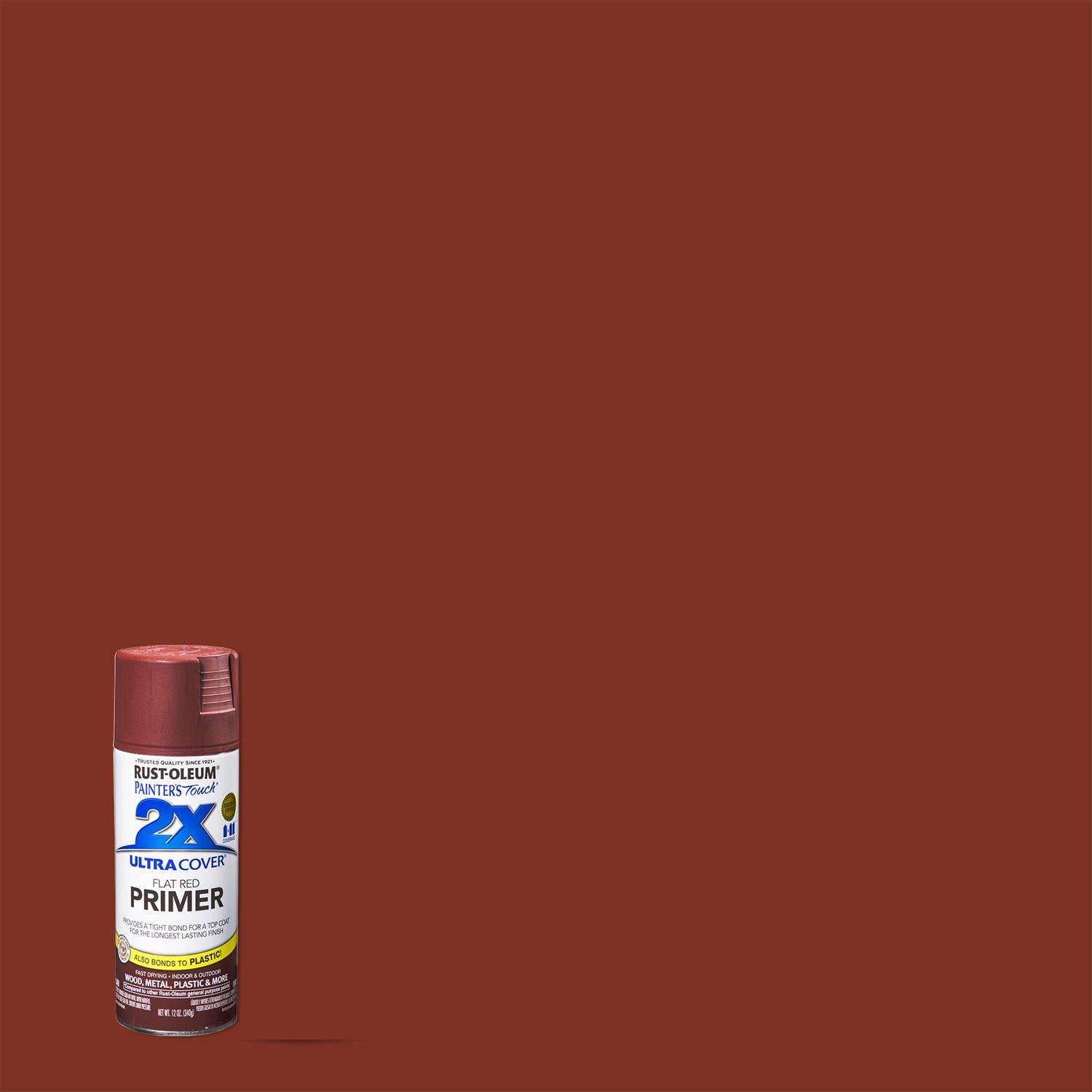 Rust-Oleum Painters Touch 2X Ultra Cover Flat Red Paint+Primer Spray ...