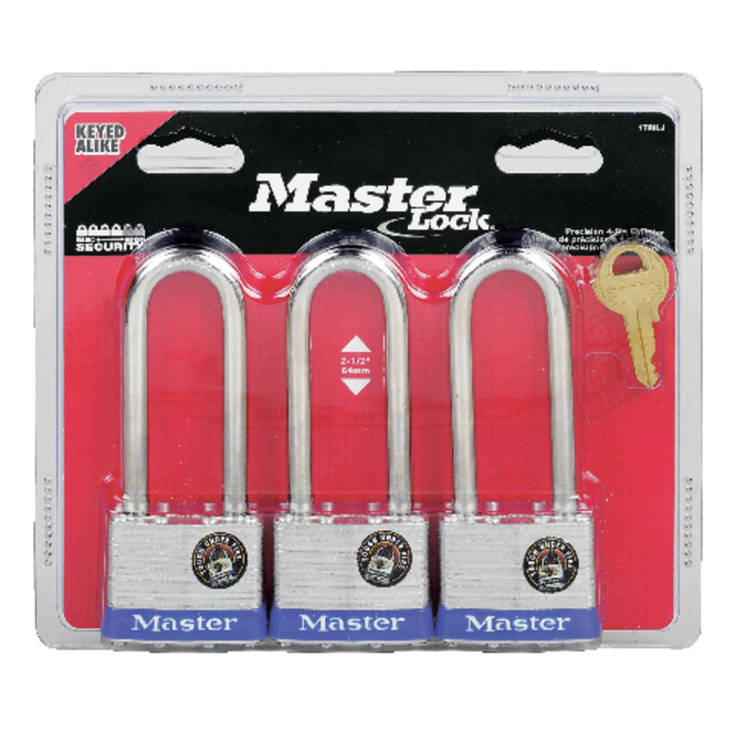Master Lock 1-5/16 in. H x 1-3/4 in. L x 1 in. W Laminated Steel ...