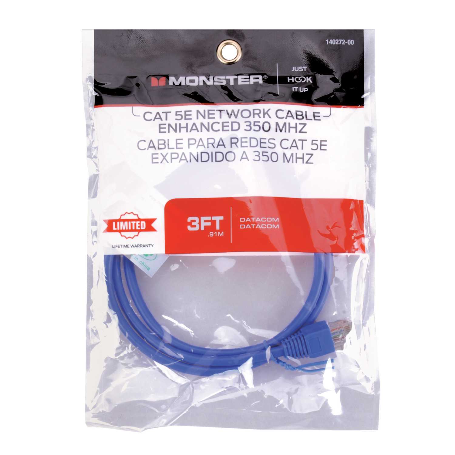 Monster Cable Just Hook It Up 3 ft. L Category 5E Networking Cable ...