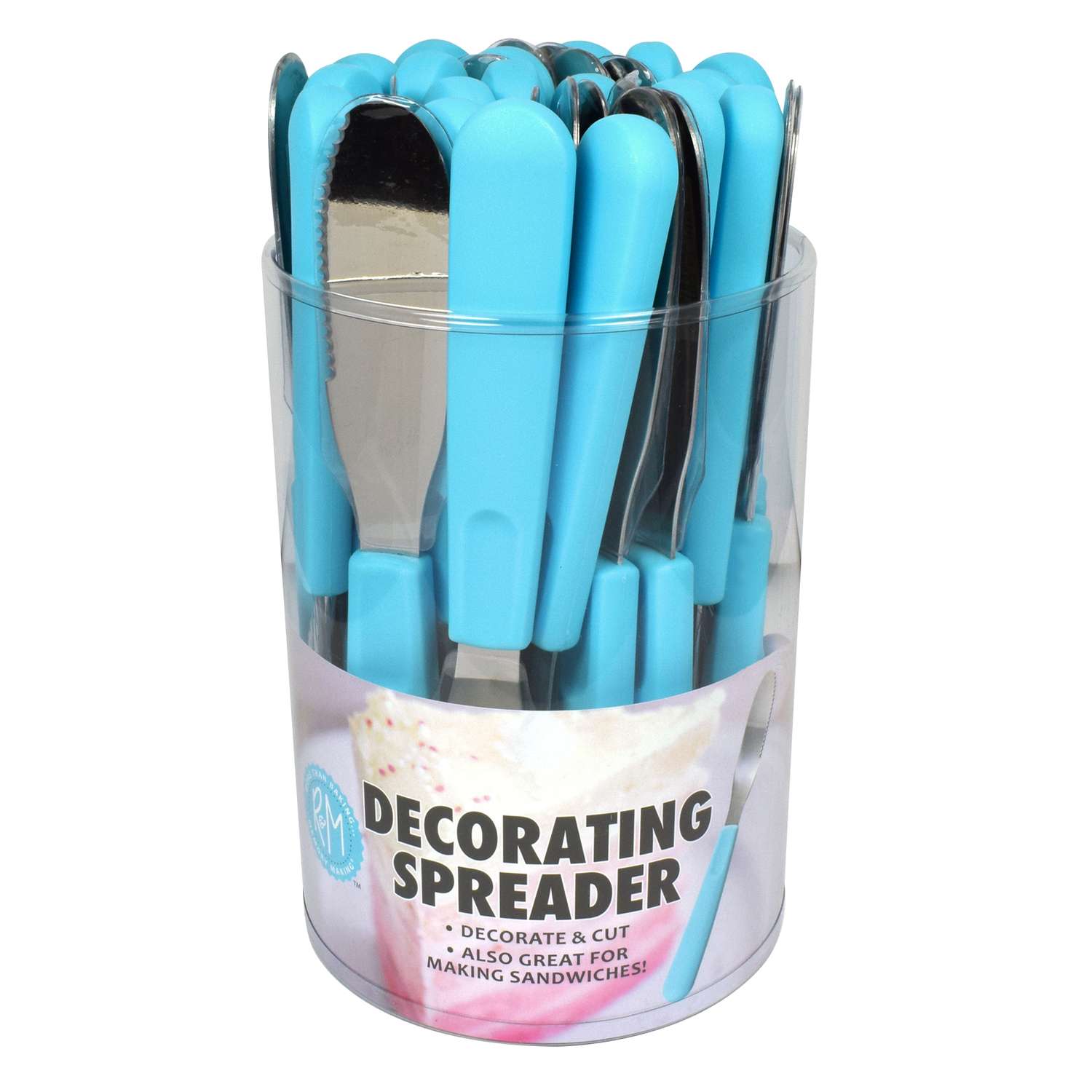 R&M International Corp 8.5 in. L Decorating Spreader Blue/Silver 36 pc ...