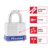 Master Lock 1-5/16 in. H X 1-9/16 in. W Laminated Steel Double Locking ...