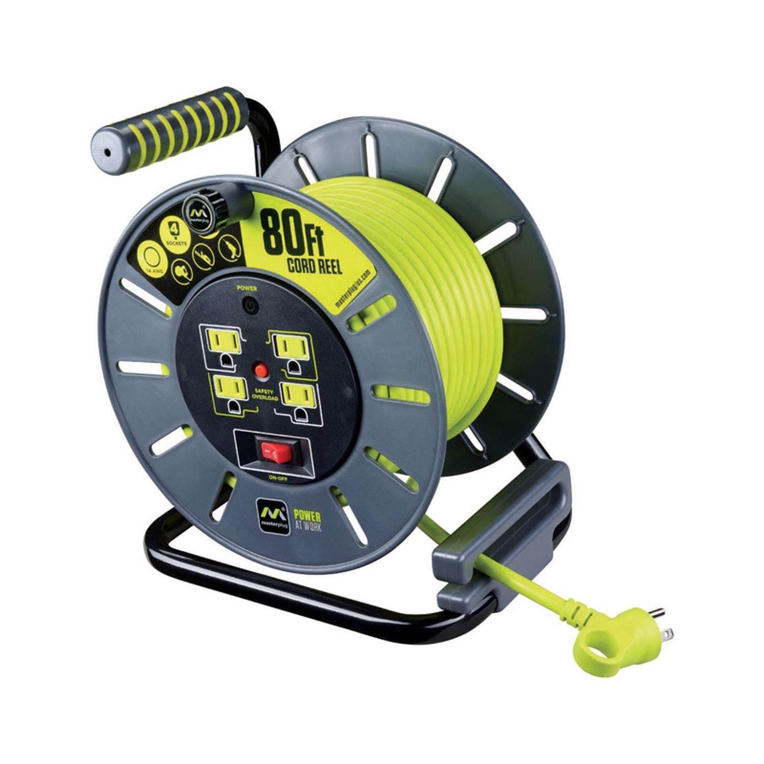 Masterplug 80 ft. L PVC Cord Reel - Ace Hardware