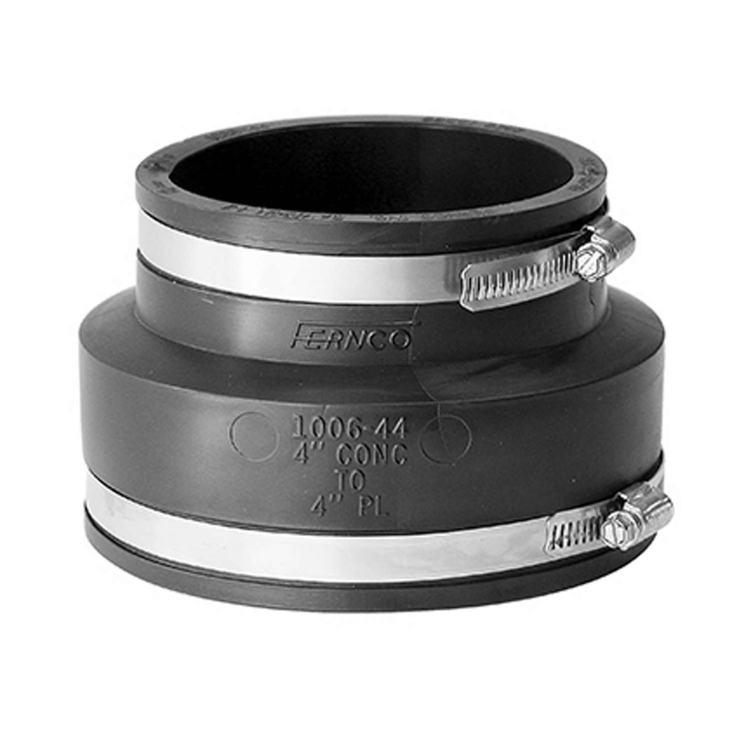 Fernco Schedule 40 4 in. Hub each X 4 in. D Hub PVC Flexible Coupling 1 ...