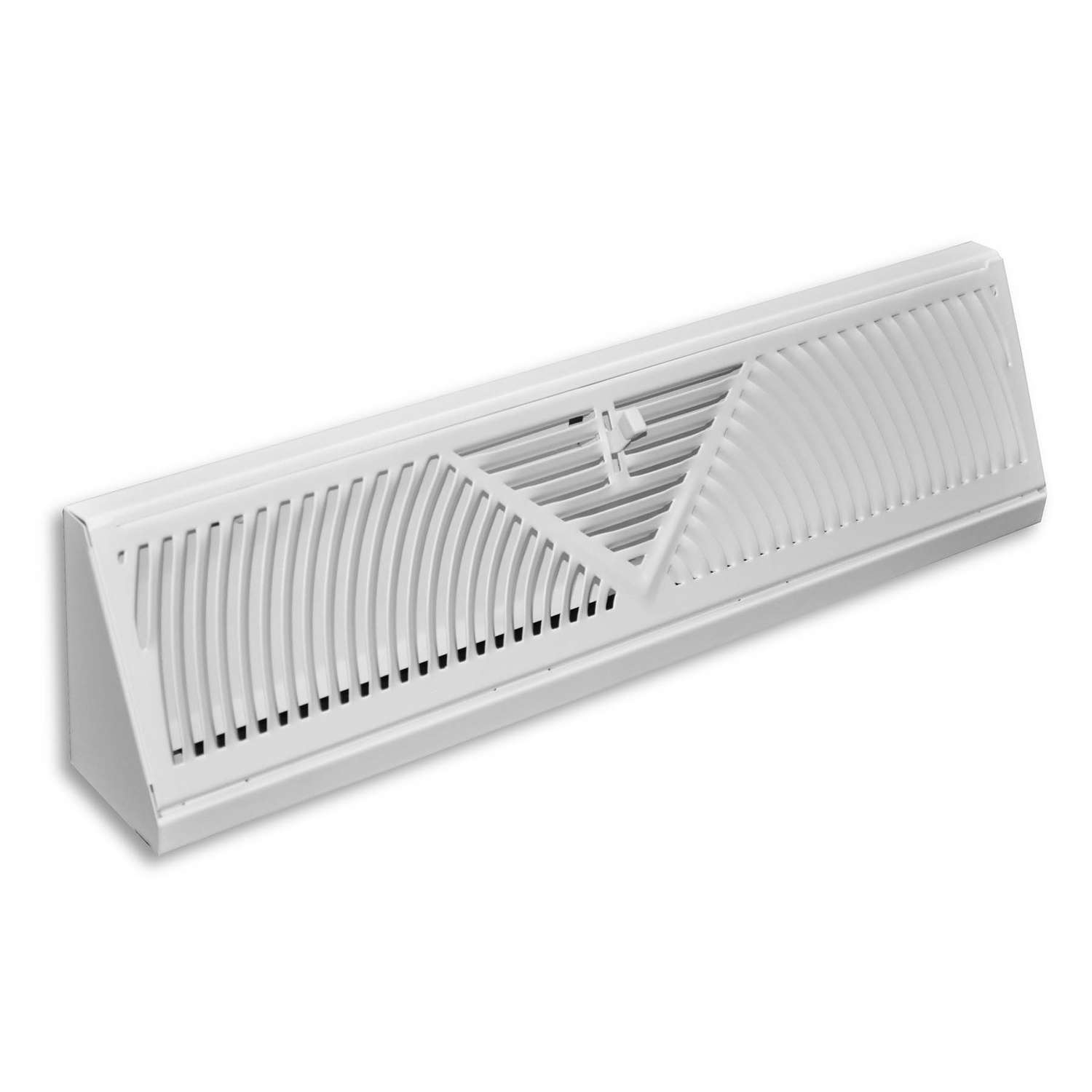 Tru Aire 4-3/5 in. H x 18 in. W 3-Way Powder Coat White Steel Baseboard ...