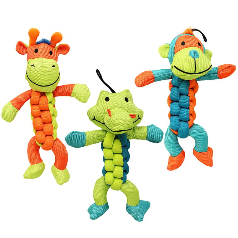 Chomper Assorted Nylon Ballistic Animal Twister Dog Toy Large Mfr ...