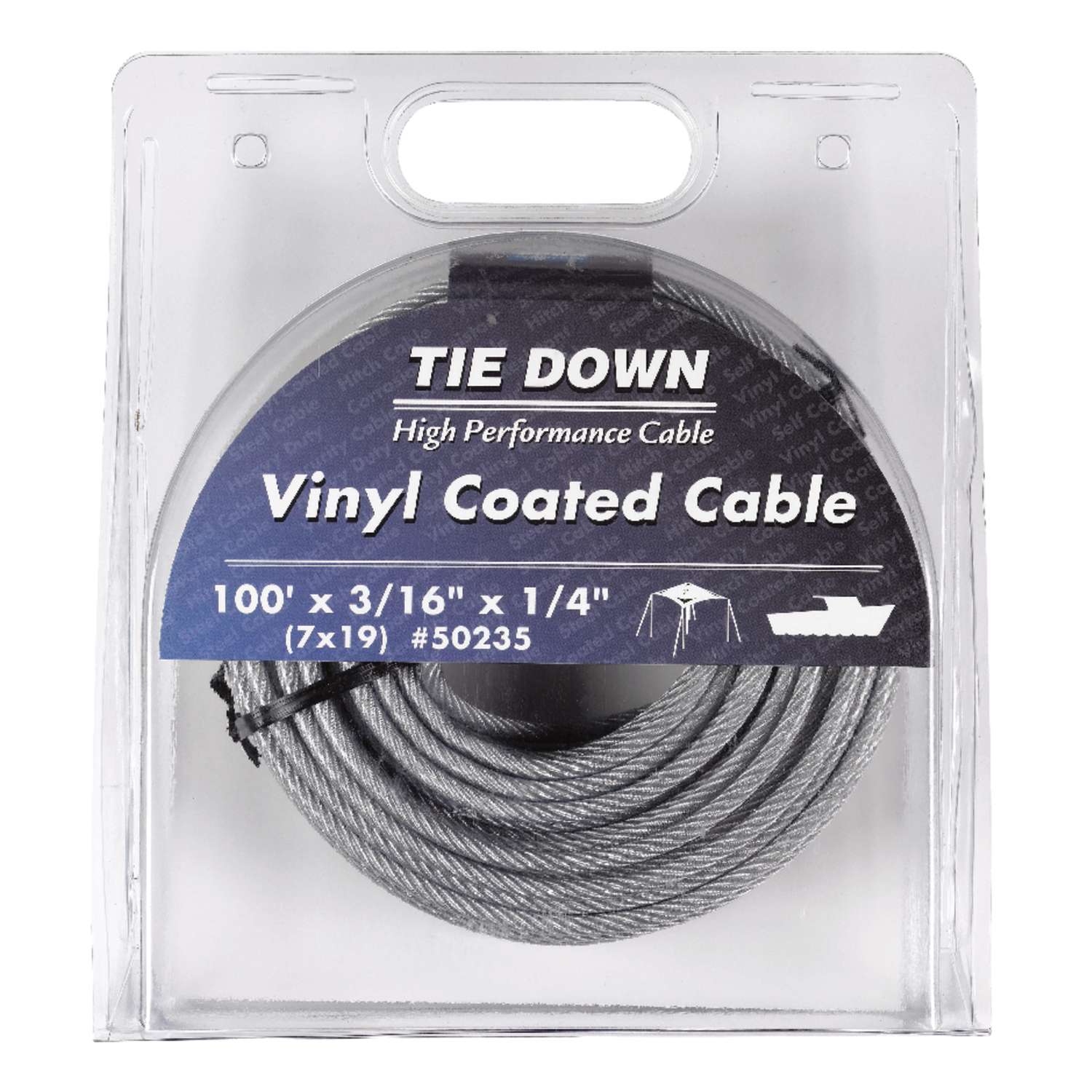 Tie Down Engineering Vinyl Coated Galvanized Steel 3/16 in. D X 100 ft ...