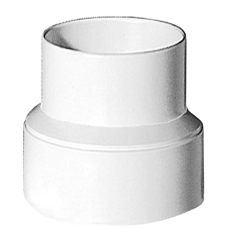 Deflect-O 4 - 3 in. D White Plastic Increaser/Reducer - Ace Hardware