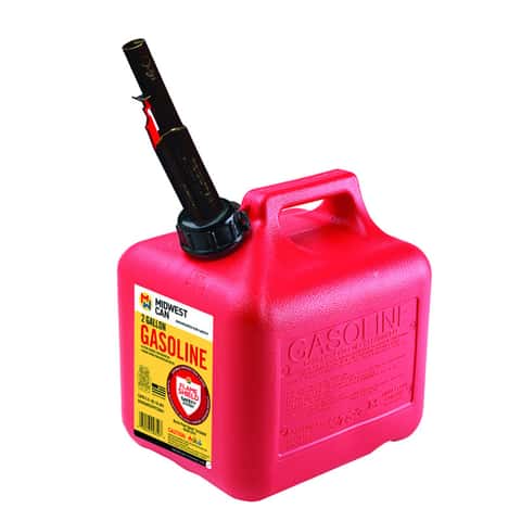 Midwest Can Quick Flow Spout Plastic Gas Can 2 gal Mfr# 2310 - Ace Hardware