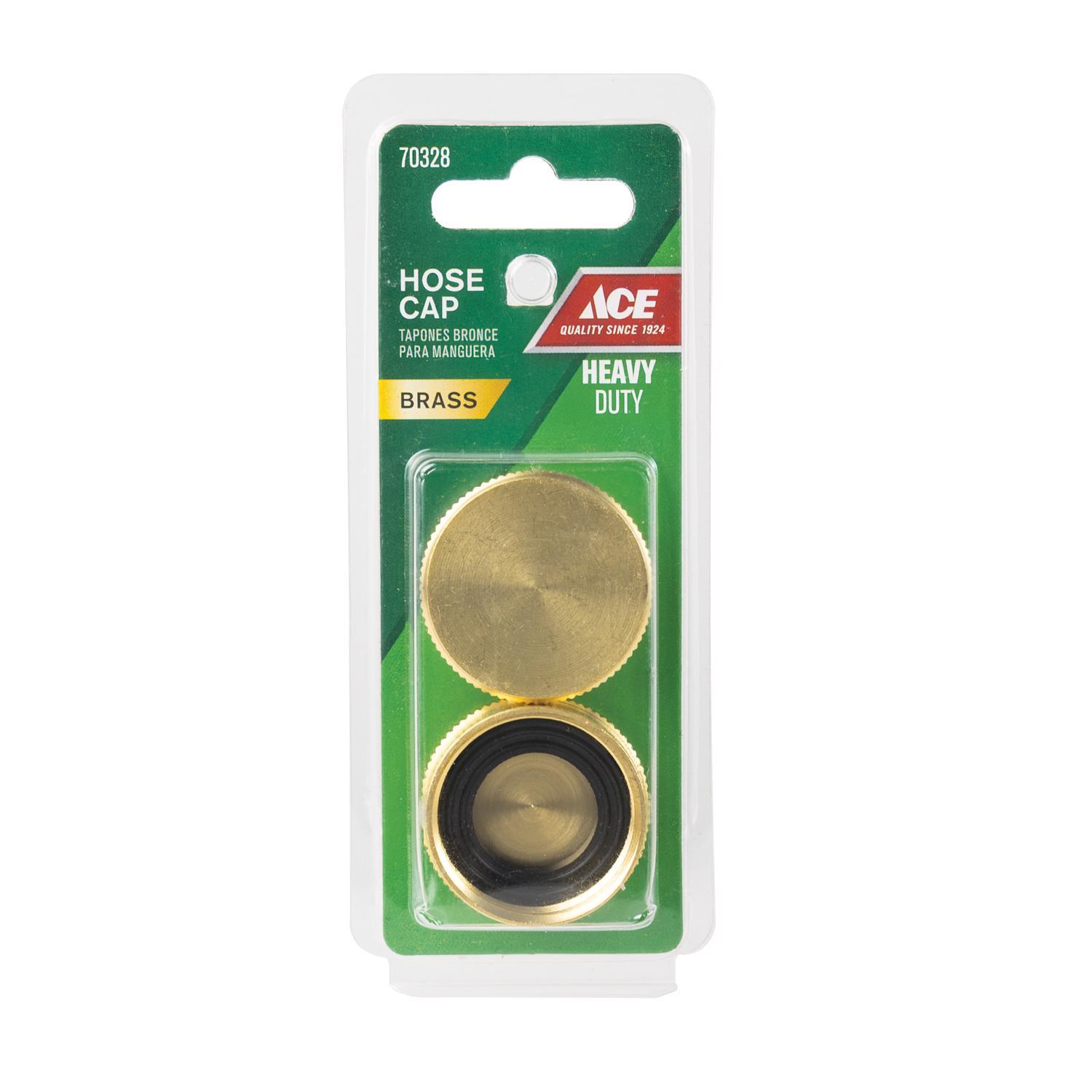 Ace 3/4 in. Brass Threaded Female Hose End Caps Mfr# 50086 - Ace Hardware