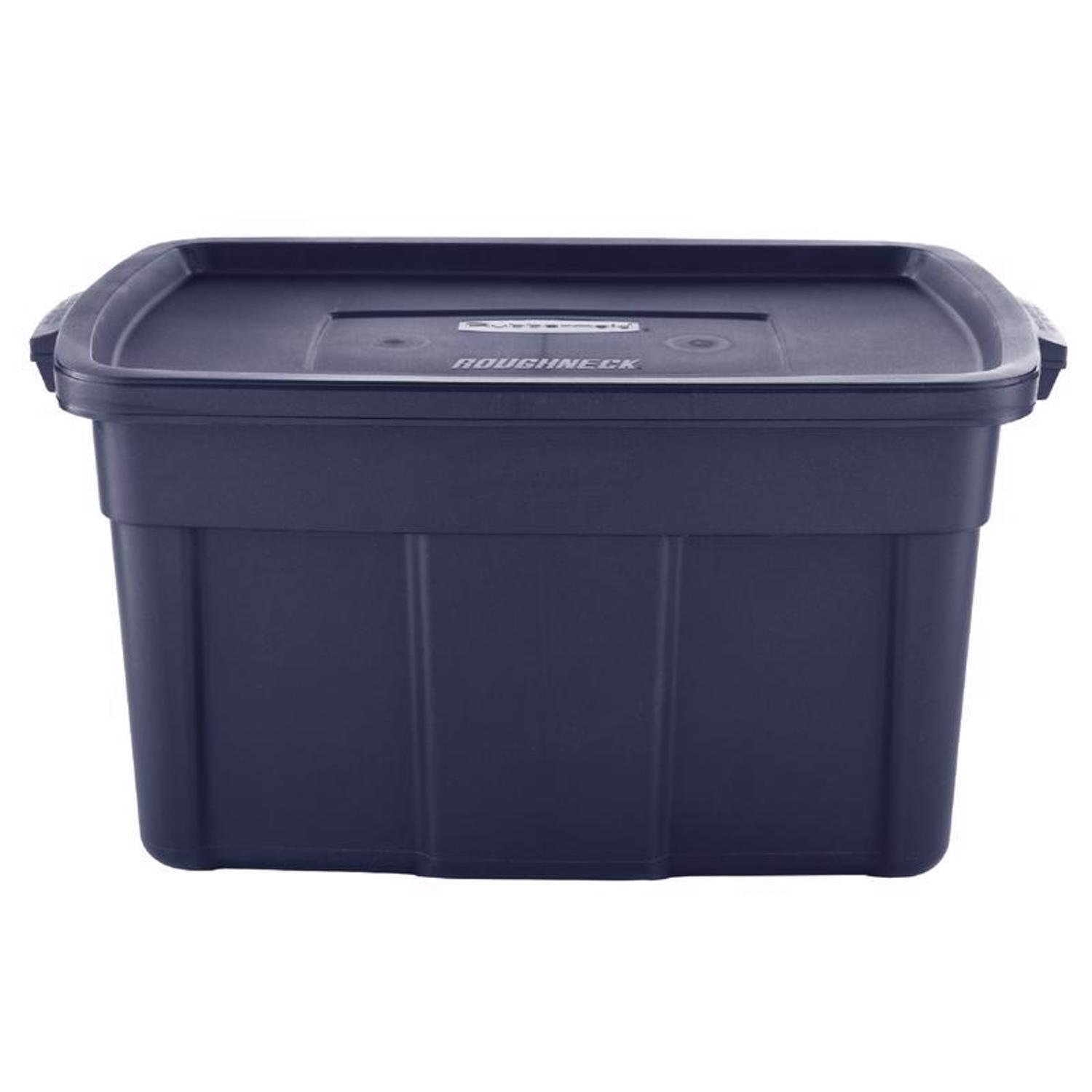 Rubbermaid Roughneck 31 gal Navy Storage Box 16.7 in. H X 20.4 in. W X ...