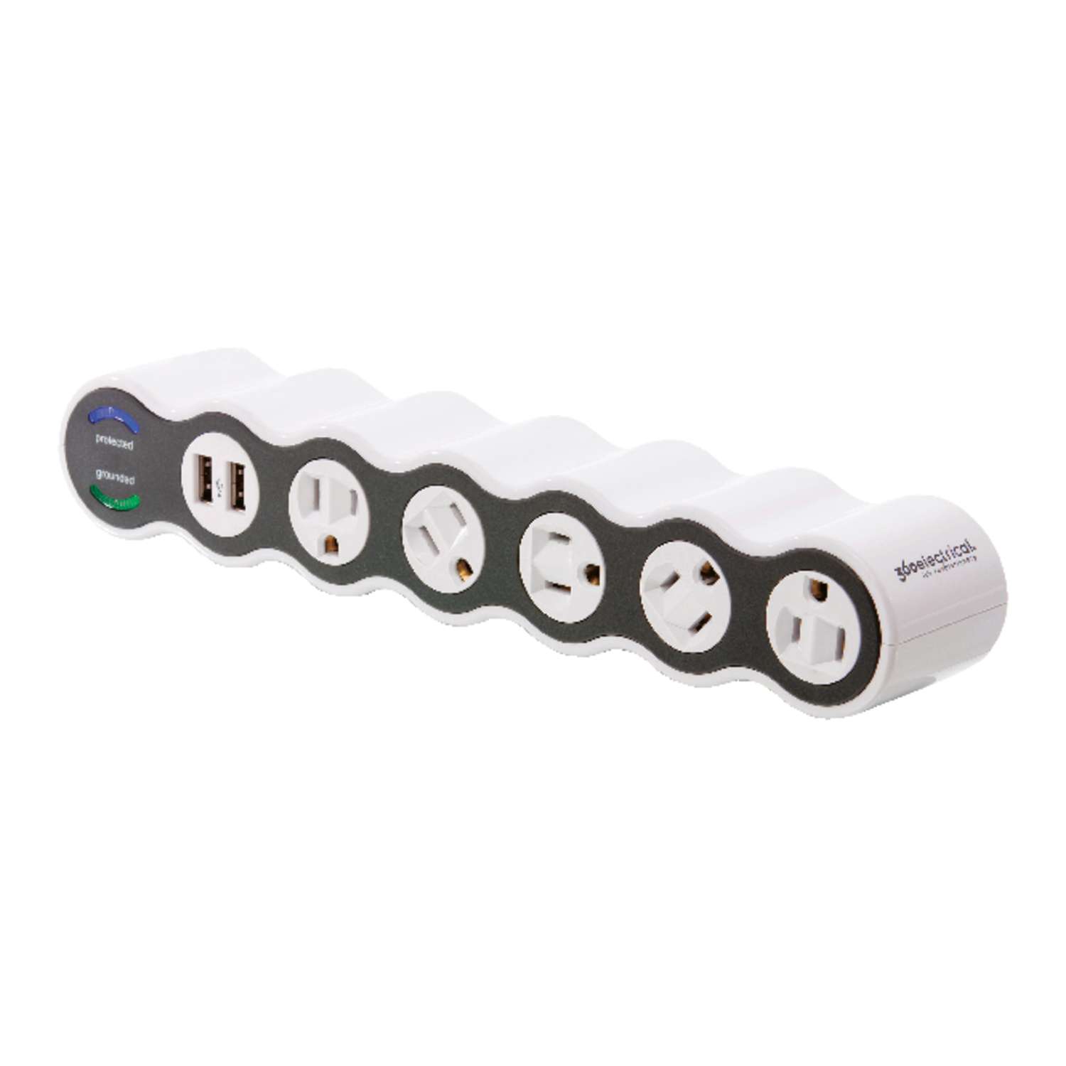 360 Electrical 4 ft. L 7 outlets Surge Protector White 2160 J - Ace ...