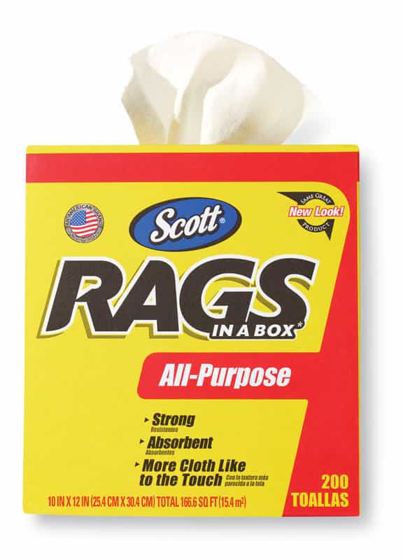 Scott Rags in a Box Paper Cleaning Cloth 12 in. W x 10 in. L 200 pk ...