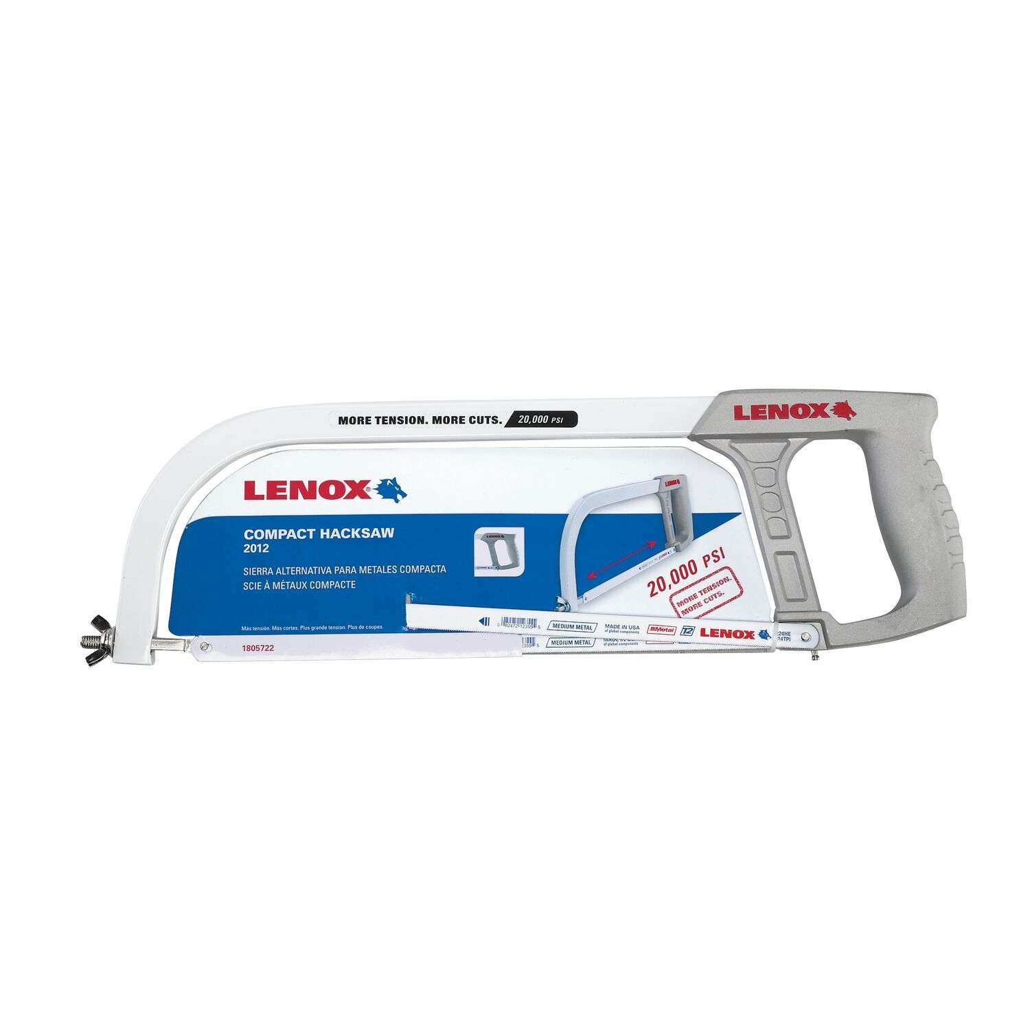 Lenox 12 in. Bi-Metal Compact Hacksaw White 1 pc - Ace Hardware