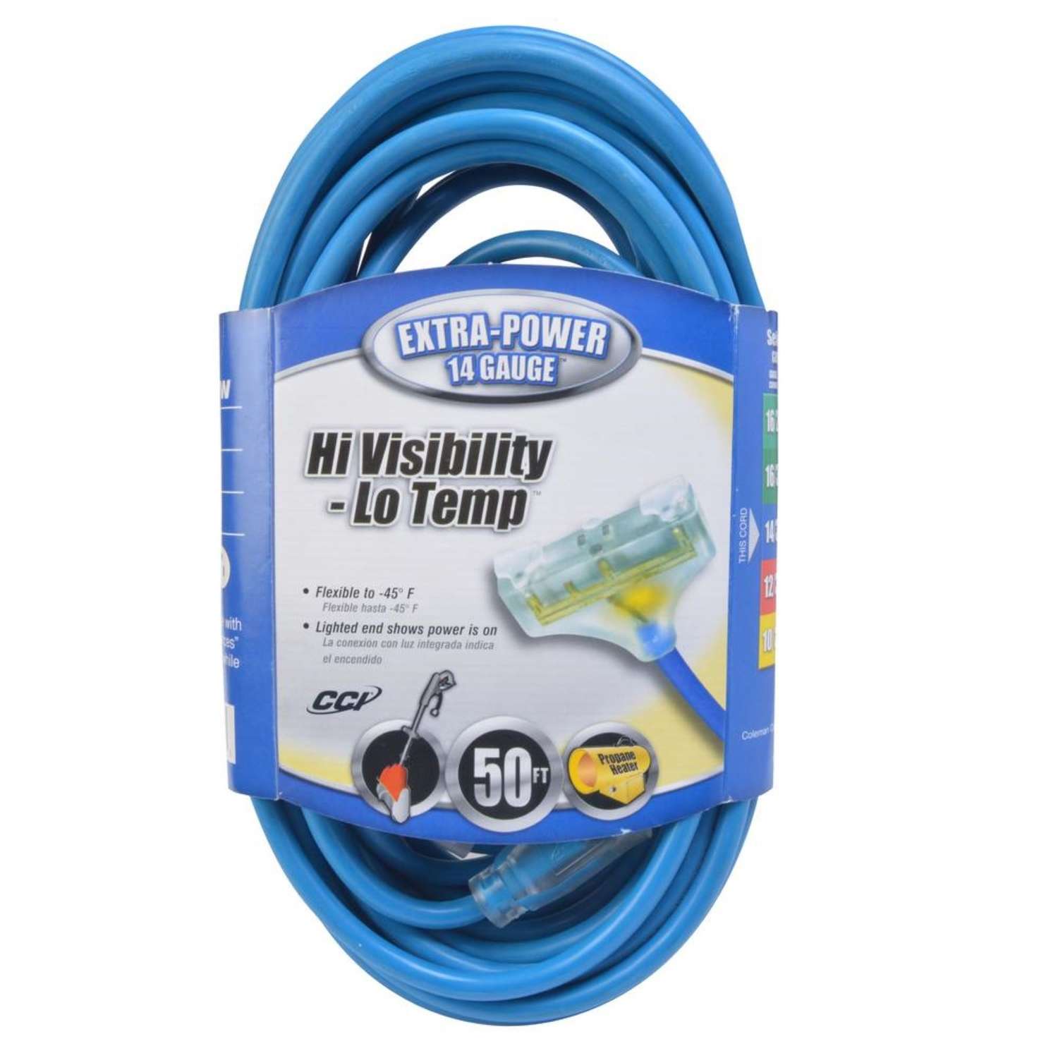 Southwire Coldflex Outdoor 50 ft. L Blue Extension Cord 14/3 - Ace Hardware