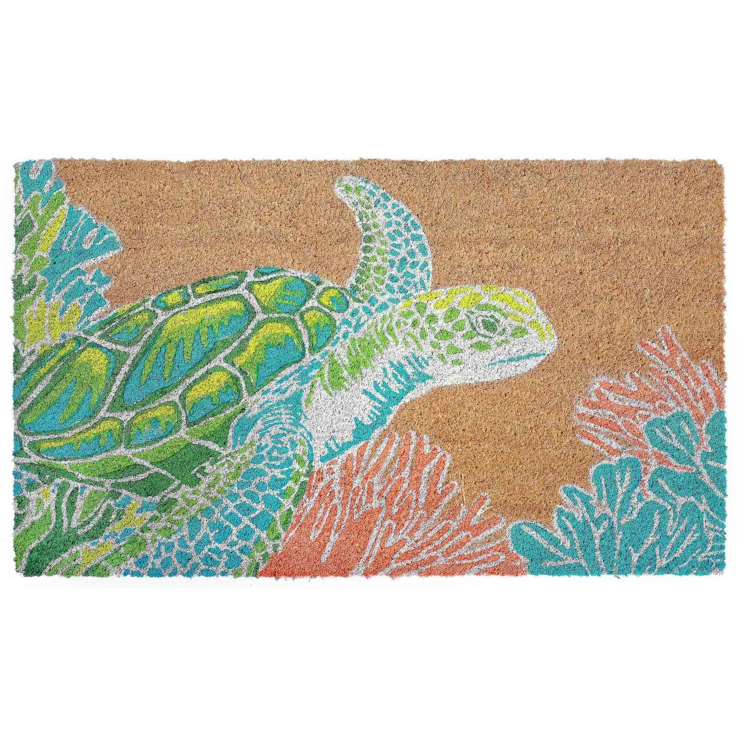 Liora Manne 3 L X 2 ft. W Natural Sea Turtle Coir Floor Mat - Ace Hardware