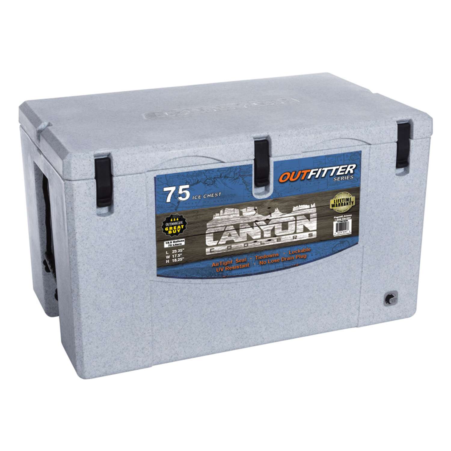 Canyon Coolers Outfitter Gray 75 qt Cooler Mfr# X75WM - Ace Hardware