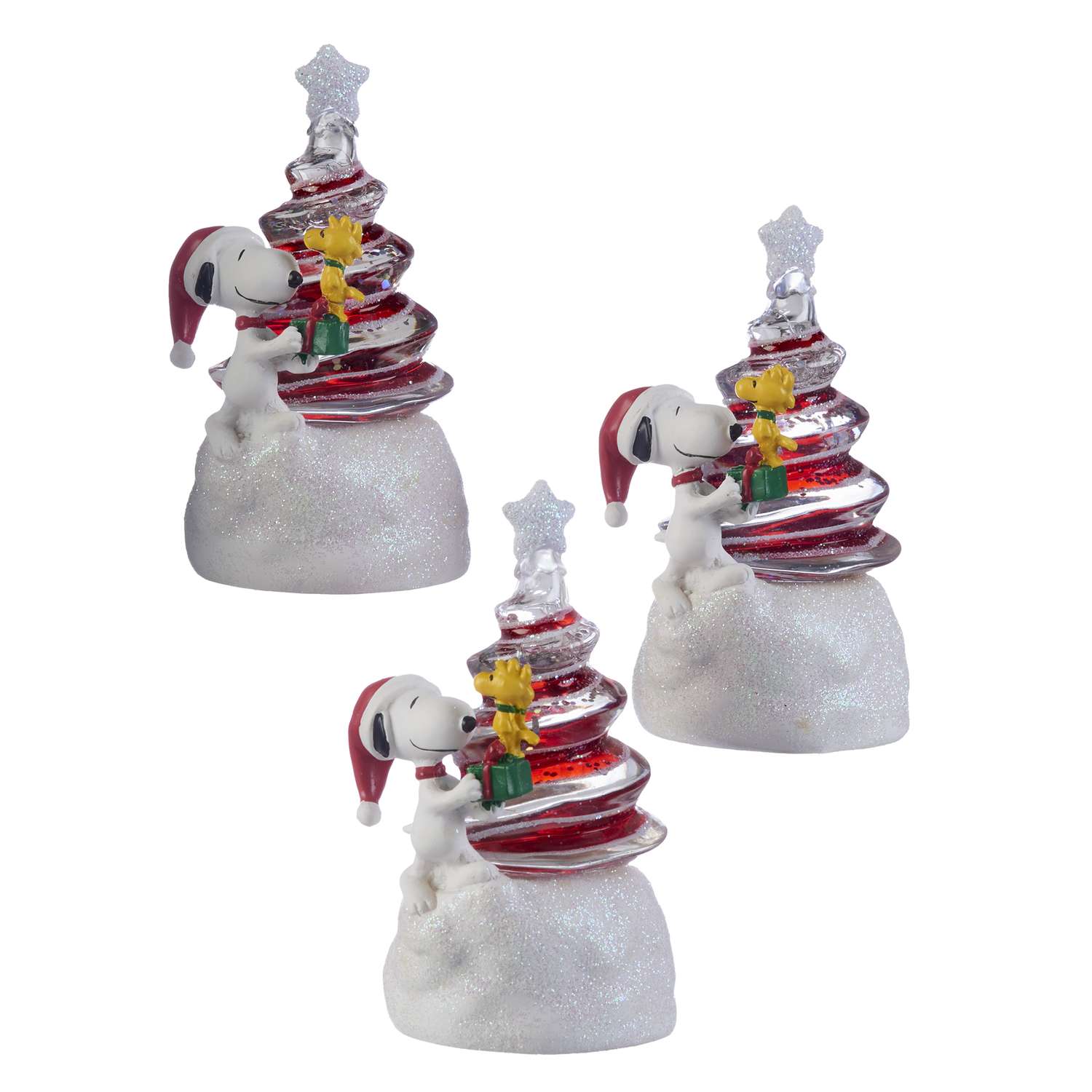 Roman Peanuts LED Multicolored Snoopy and Woodstock Swirl Tree Table ...