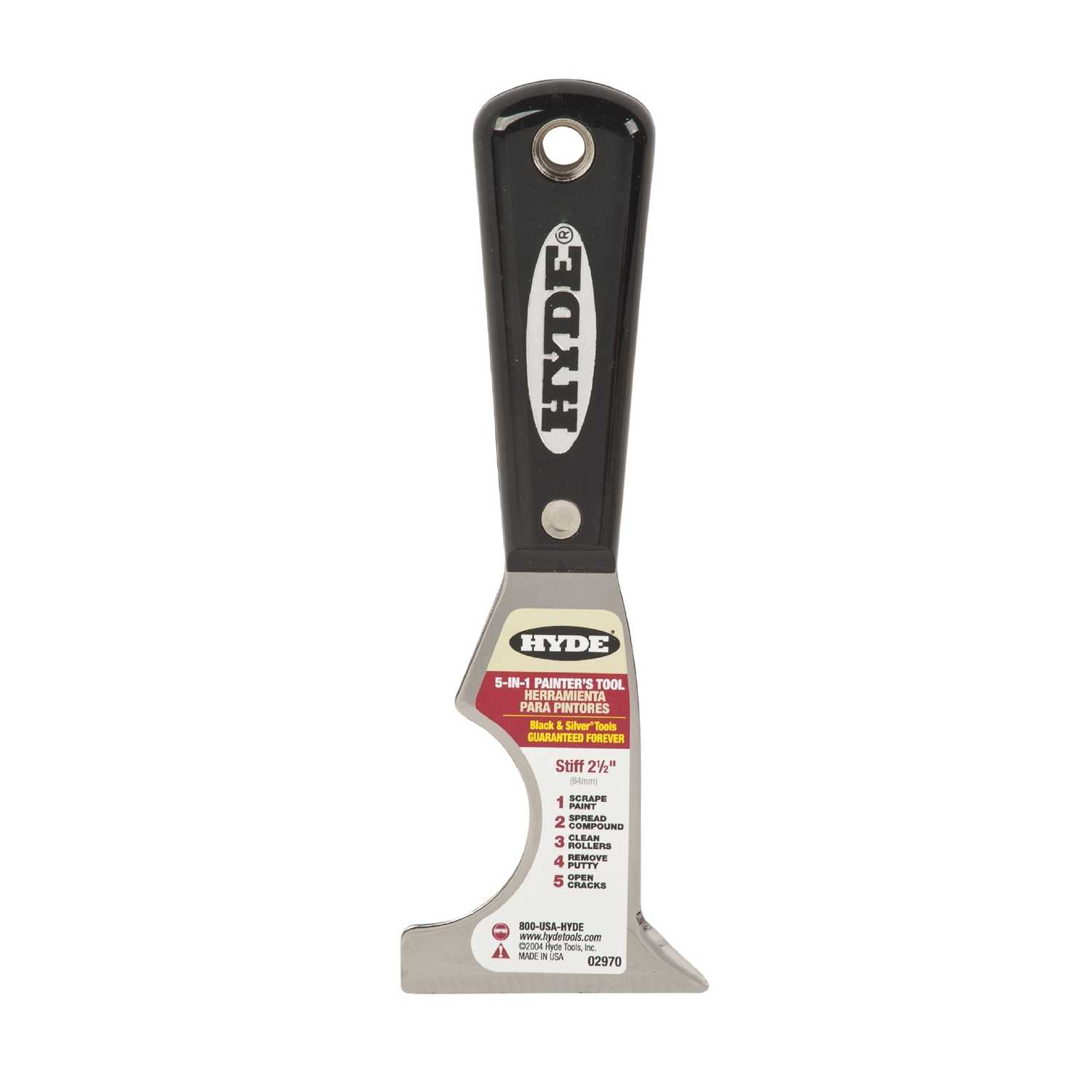 Hyde Black & Silver 2-1/2 in. W Steel 5-in-1 Multi-Purpose Scraper ...