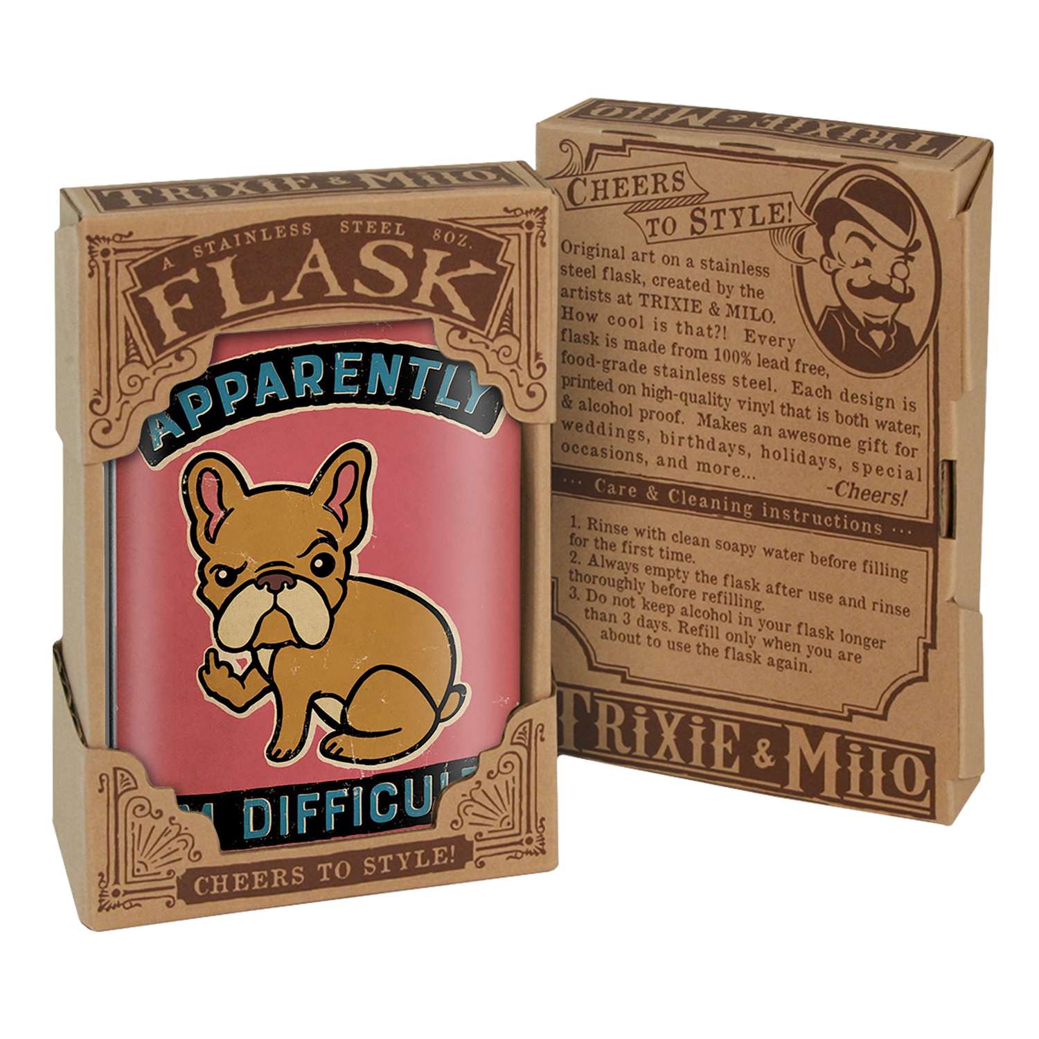 Trixie & Milo 8 oz Multicolored Stainless Steel Flask - Ace Hardware