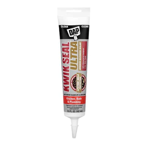 DAP Kwik Seal Ultra Clear Siliconized Acrylic Kitchen and Bath Caulk ...