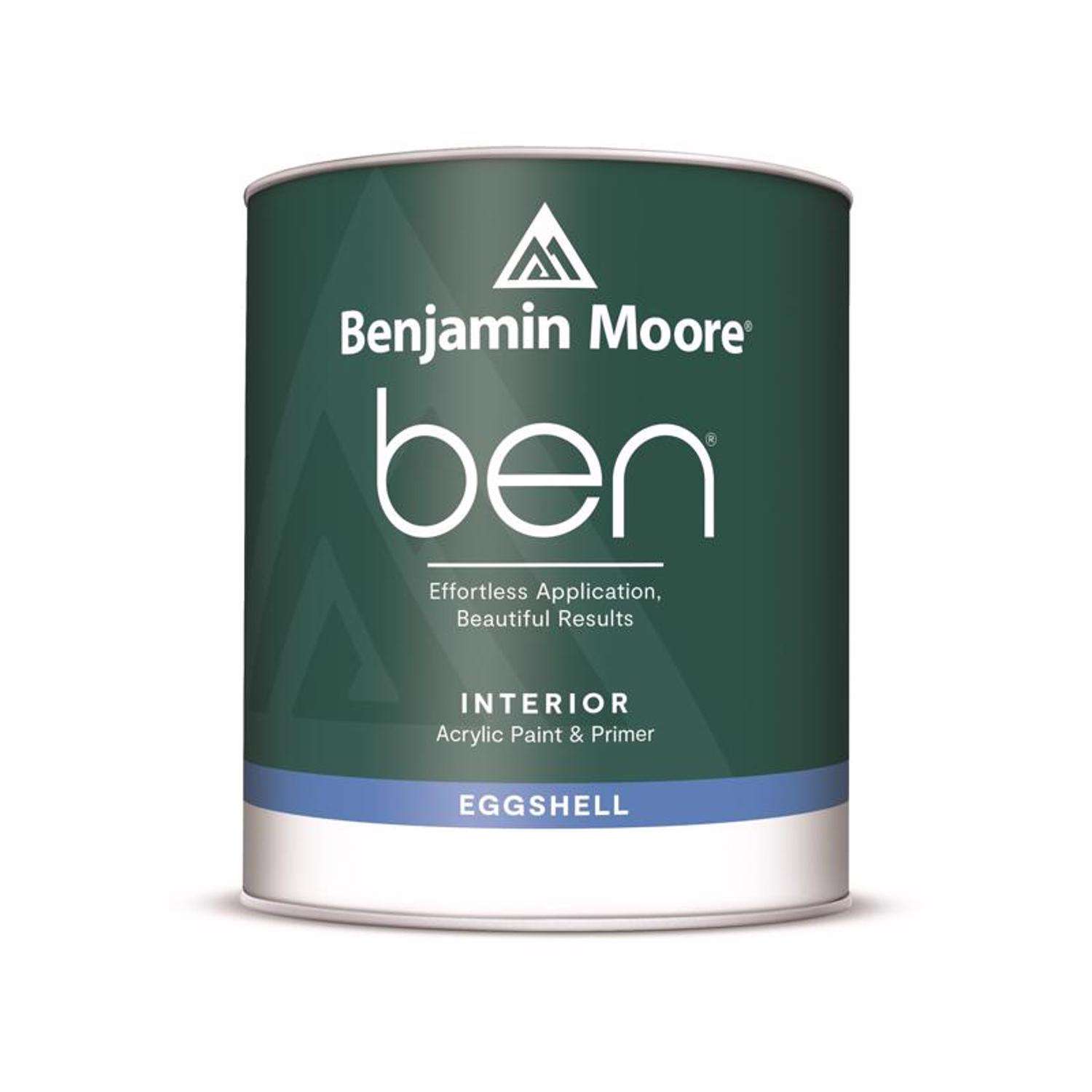 Benjamin Moore Ben Eggshell Base 1 Paint and Primer Interior 1 qt - Ace ...