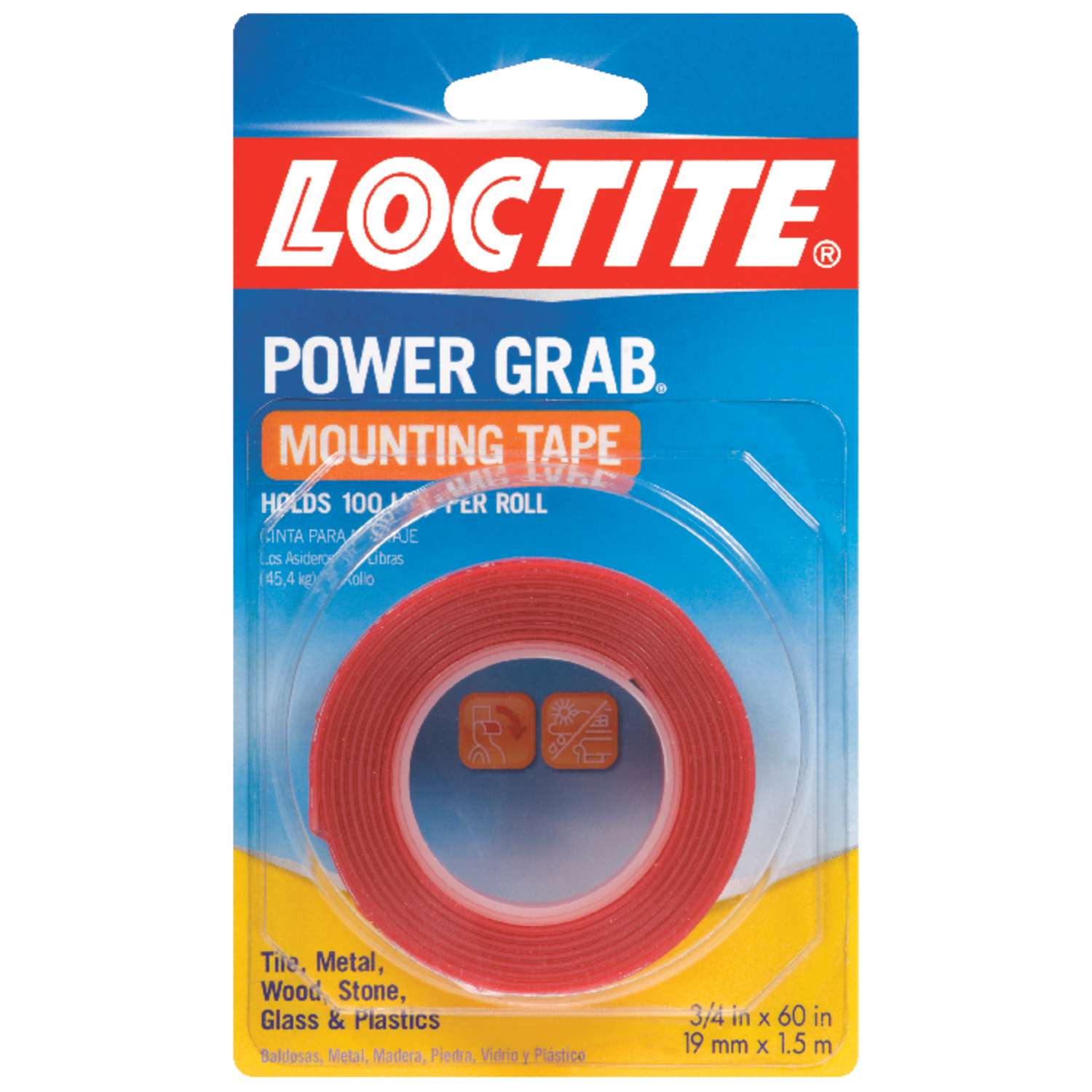 Loctite Power Grab 3/4 in. W x 60 in. L Mounting Tape Clear - Ace Hardware