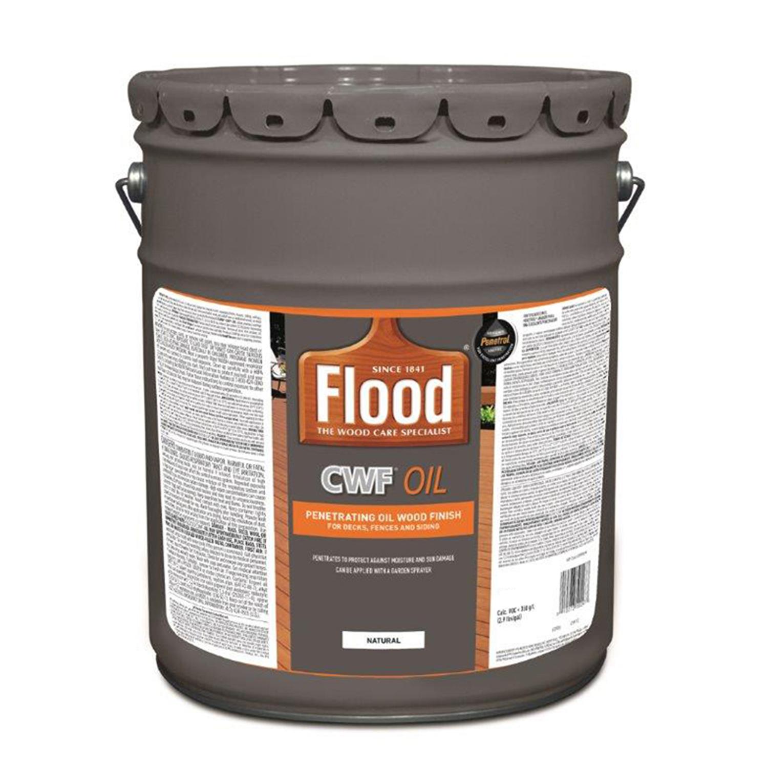 Flood CWF OIL Matte Natural Oil-Based Wood Finish 5 gal Mfr# FLD447-05 ...