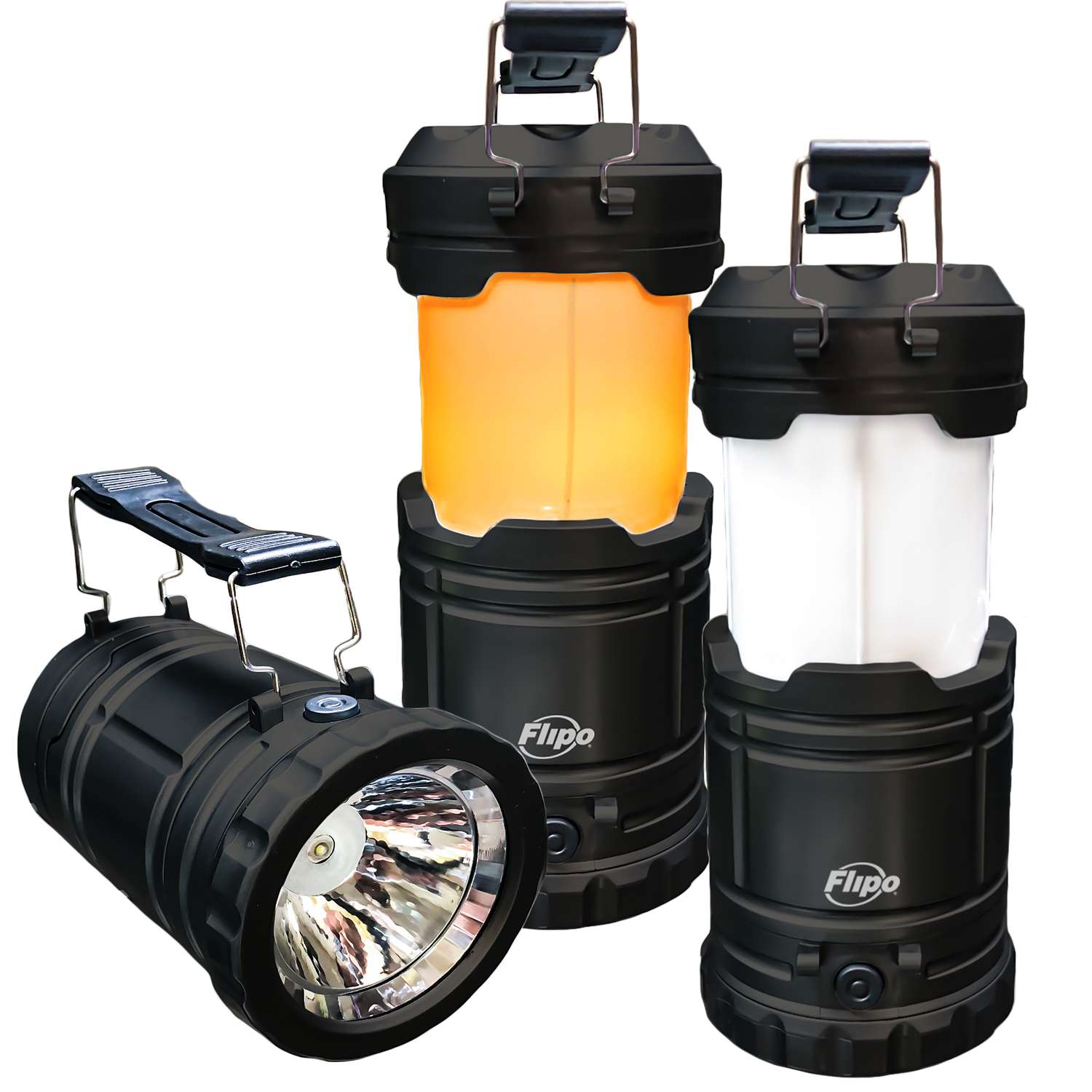 Flipo Slide-N-Glo Black LED Flashlight Lantern - Ace Hardware