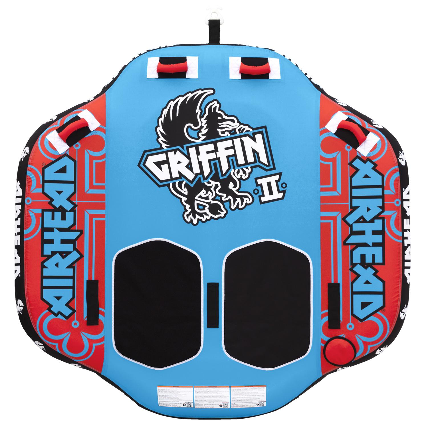 Airhead Nylon Inflatable Multicolored Griffin Towable Tube 69 in. W X ...