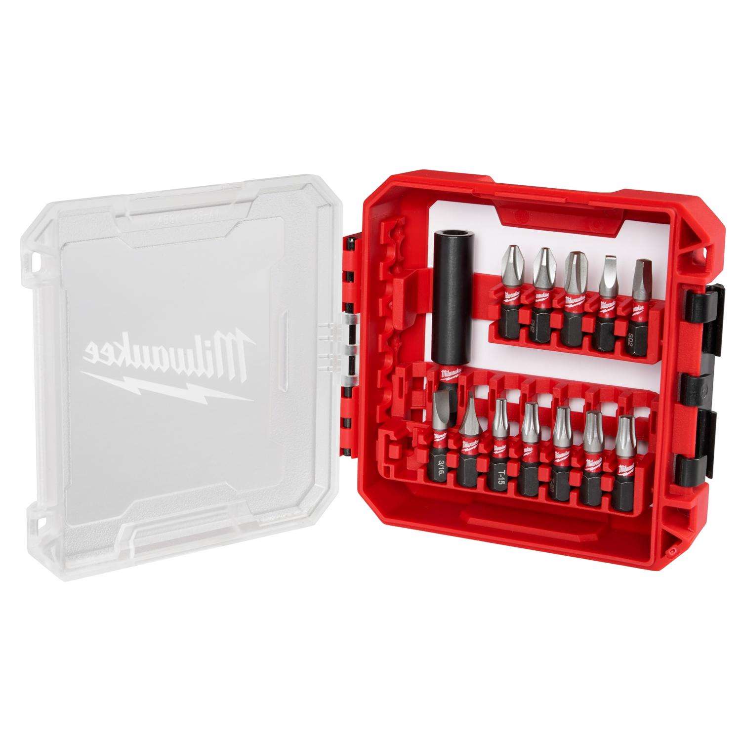 Milwaukee Shockwave Impact Duty Drill and Driver Bit Set Alloy Steel 13 ...