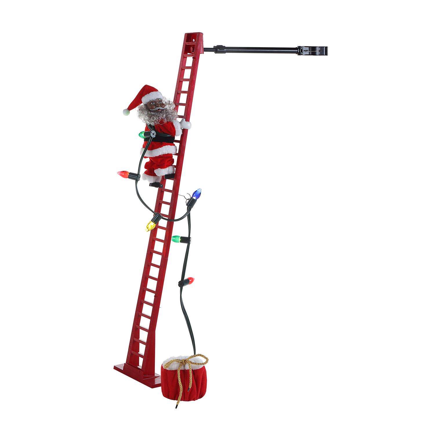 Mr. Christmas LED Multicolored Santa Climbing Table Decor 40 in. - Ace ...