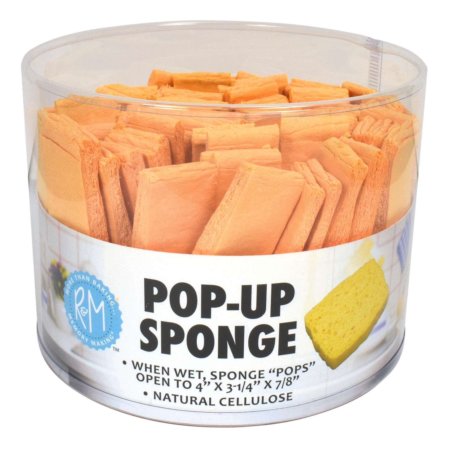 R&M International Corp Orange Natural Cellulose Pop-Up Sponge - Ace ...
