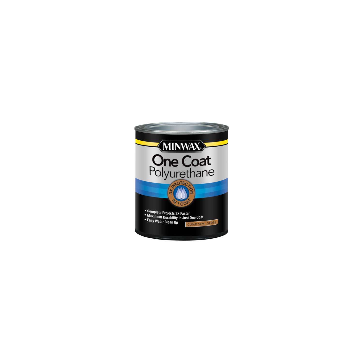 Minwax One Coat Transparent Semi-Gloss Polyurethane Stain 1 qt. - Ace ...