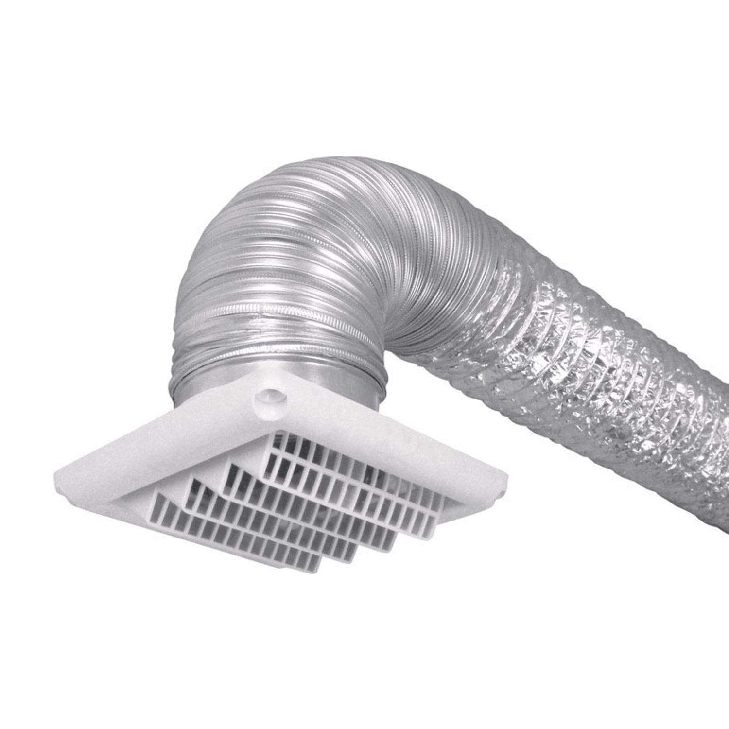 Ace 4 in. D Black/Silver Aluminum Vent Kit - Ace Hardware