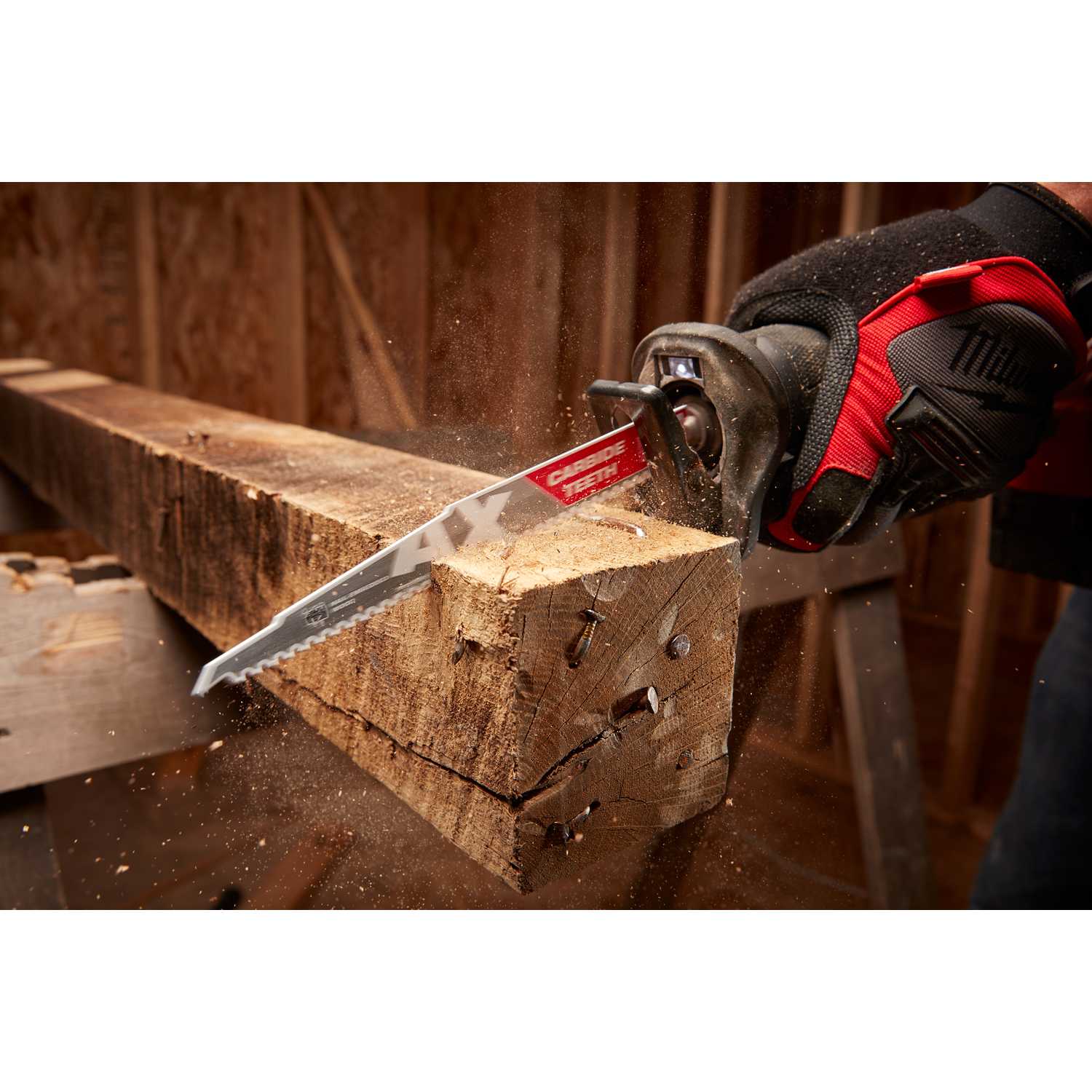 Milwaukee AX 12 in. Carbide Demolition Reciprocating Saw Blade 5 TPI 1 ...