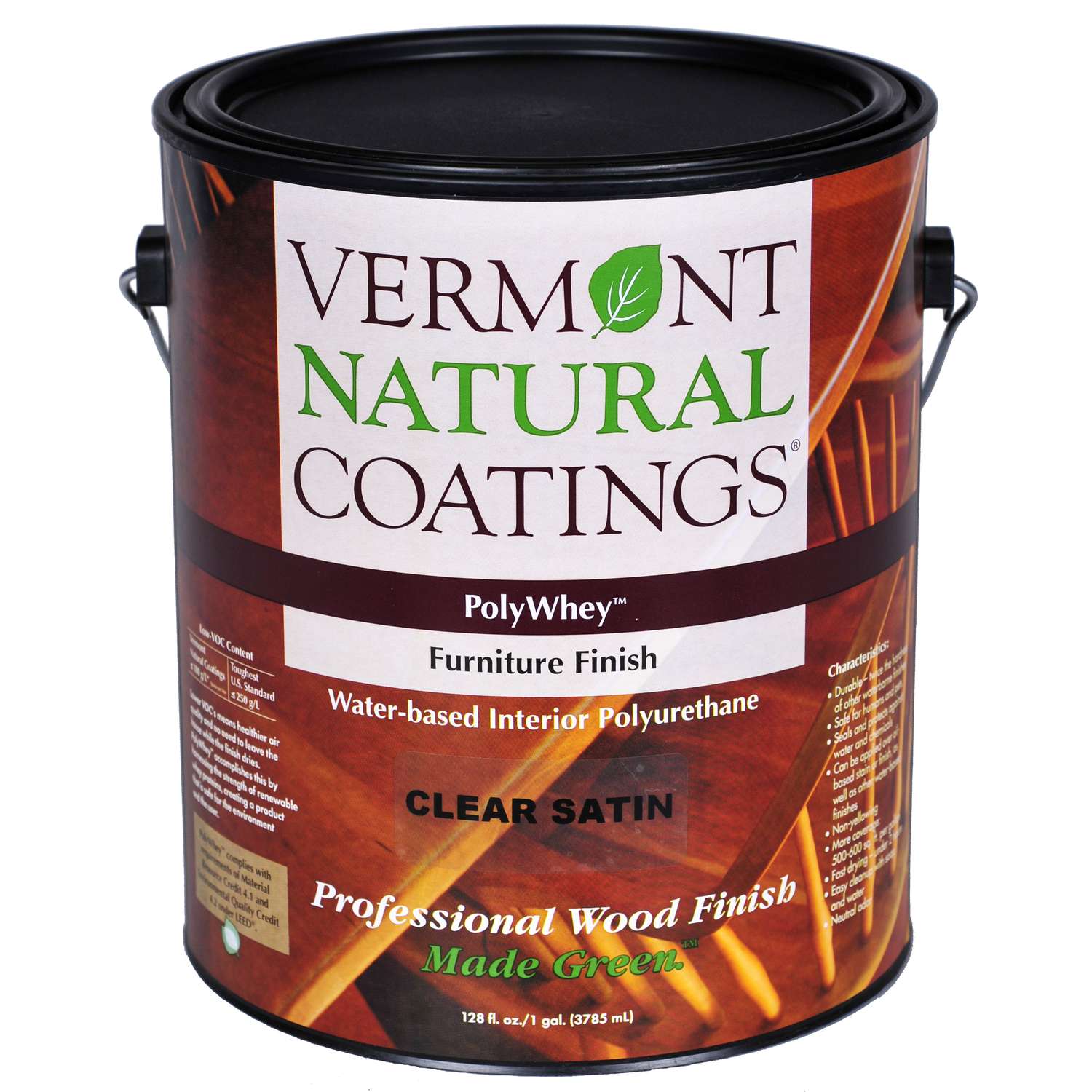 Vermont Natural Coatings PolyWhey Satin Clear Water-Based Furniture ...