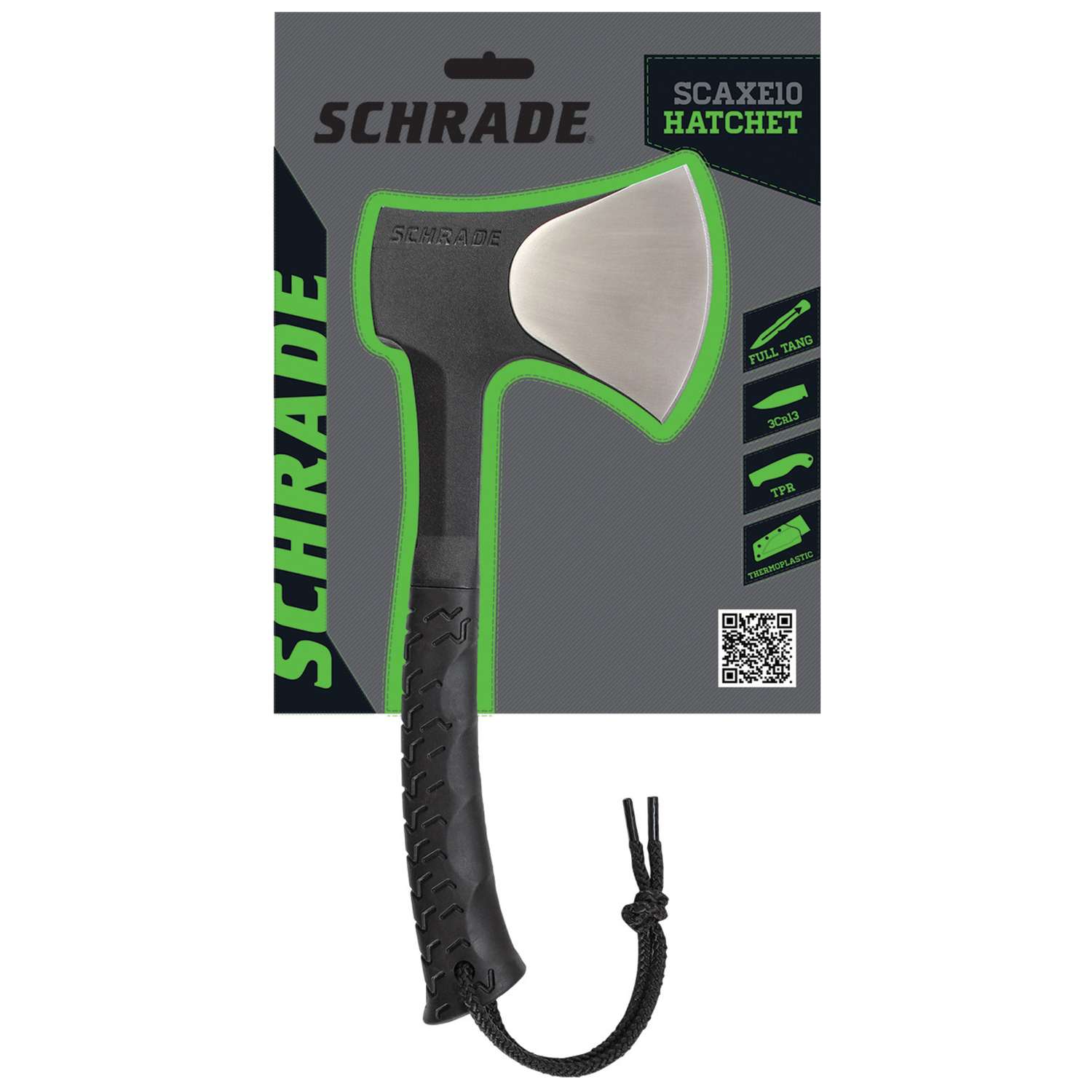 Schrade Stainless Steel Survival Full Tang Hatchet Rubber Handle 11 in. Mfr SCAXE10CP Ace Hardware