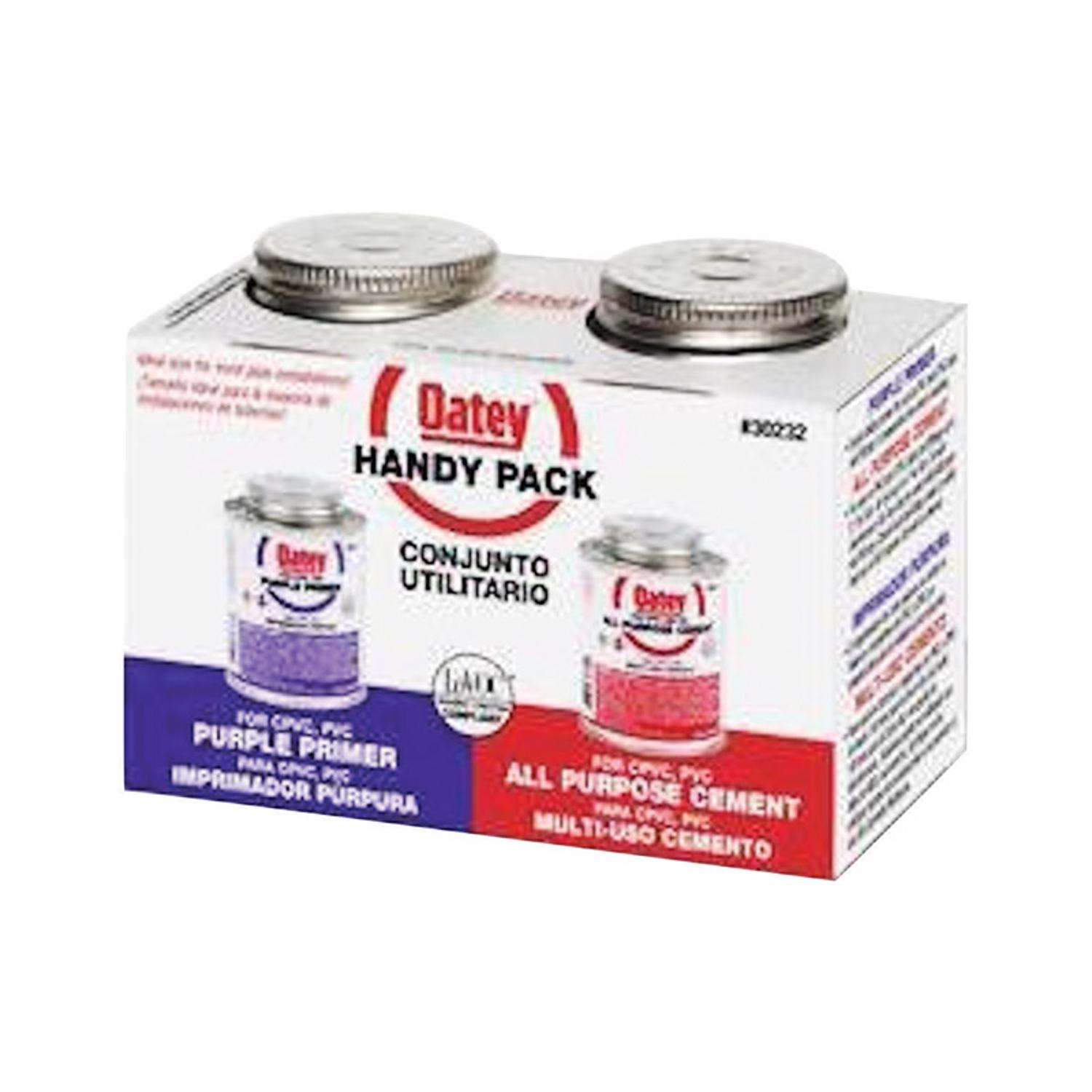 Oatey Handy Pack Clear Primer and Cement For PVC 2 pk - Ace Hardware