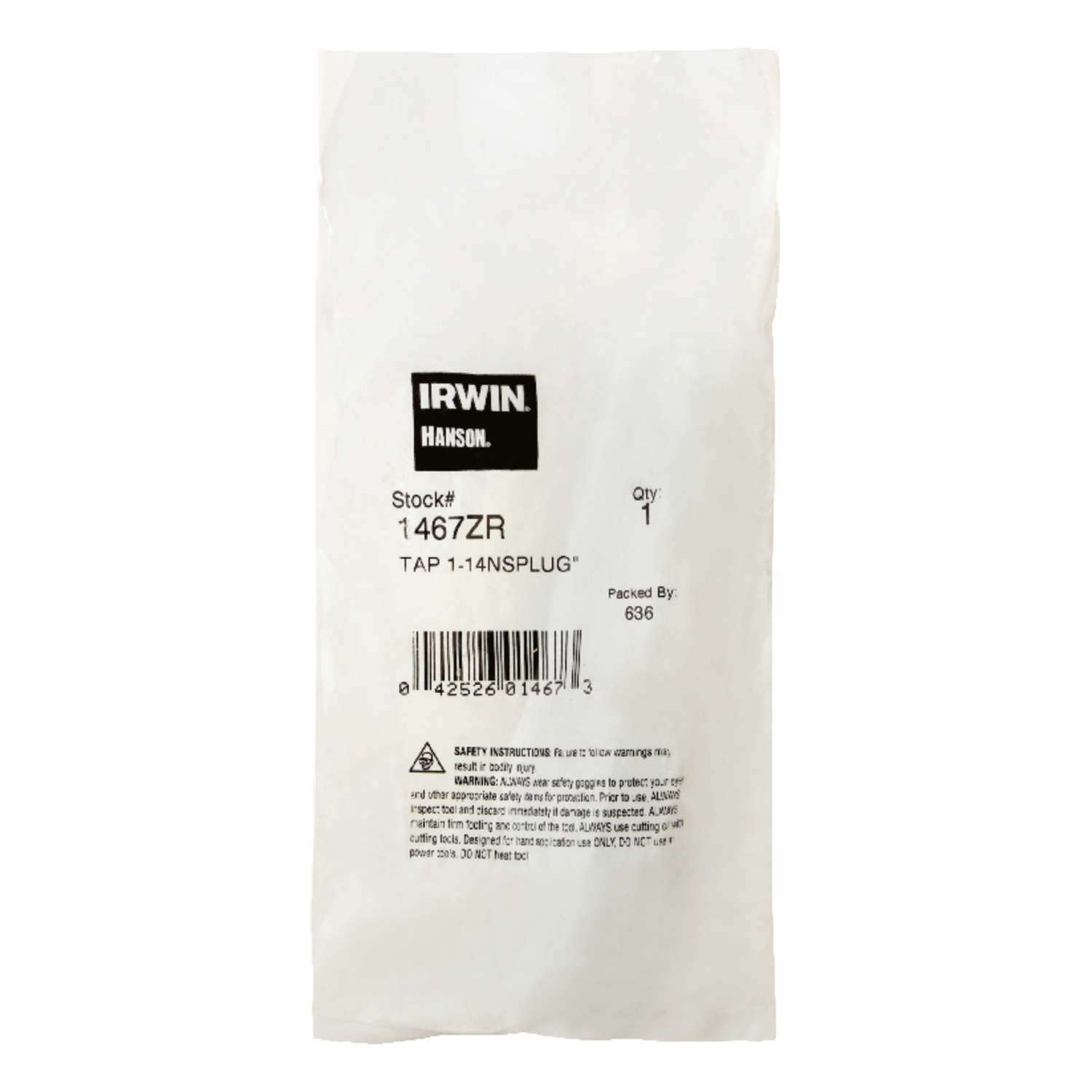 Irwin Hanson High Carbon Steel SAE Fraction Tap 1 in. 1 pc - Ace Hardware