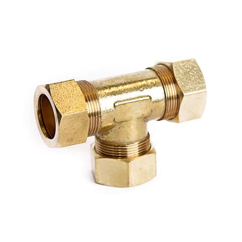 ATC 7/8 in. Compression 7/8 in. D Compression Brass Tee - Ace Hardware