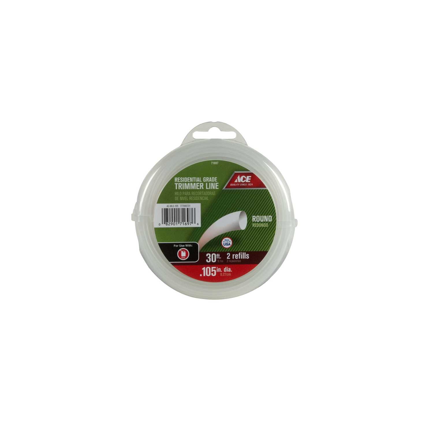 Ace Residential Grade 0.105 in. Dia. x 30 ft. L Trimmer Line - Ace Hardware