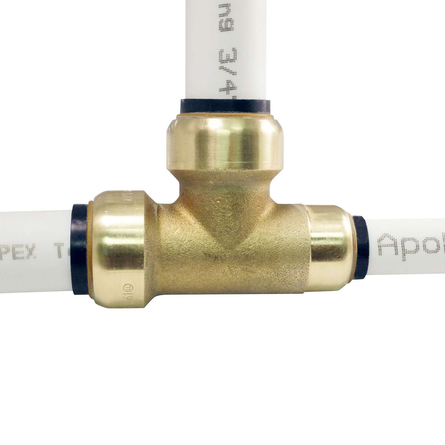 Apollo Tectite Push to Connect 3/4 in. PTC in to X 1/2 in. D PTC Brass Reducing Tee - Ace Hardware