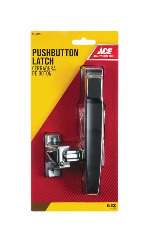 Ace Black Steel Push Button Latch 1 pk - Ace Hardware