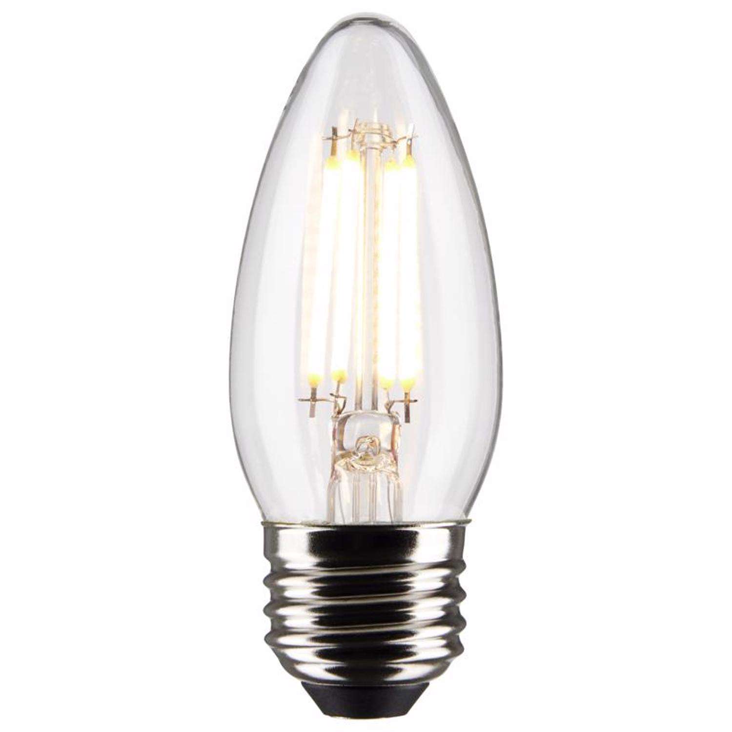 Satco B11 E26 (Medium) Filament LED Bulb Warm White 60 Watt Equivalence 2 pk Mfr# S21837 - Ace ...