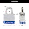 Master Lock 1-5/16 in. H X 1-9/16 in. W Laminated Steel Double Locking ...