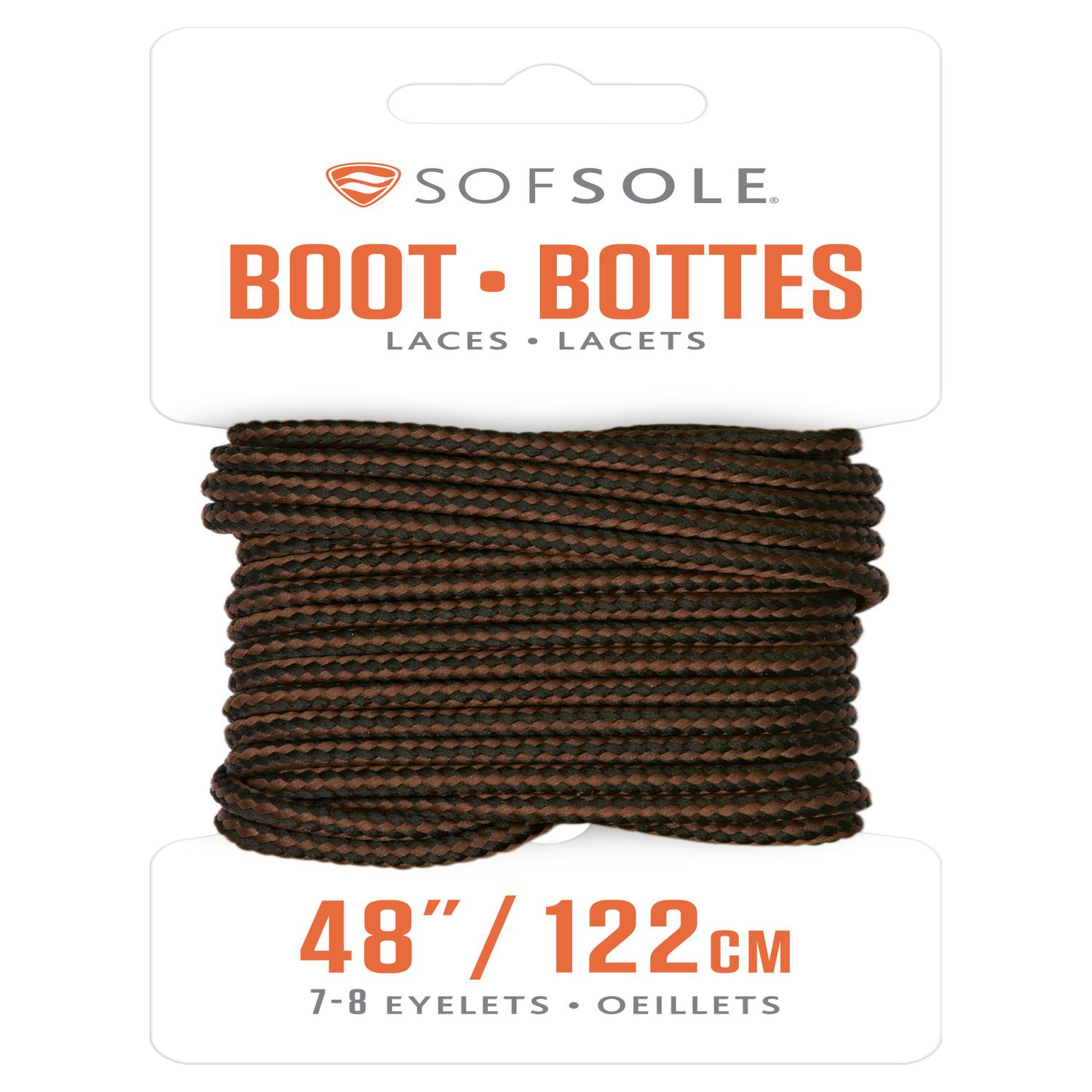 Sof Sole 48 in. Black-Brown Boot Laces Mfr# 84724 - Ace Hardware