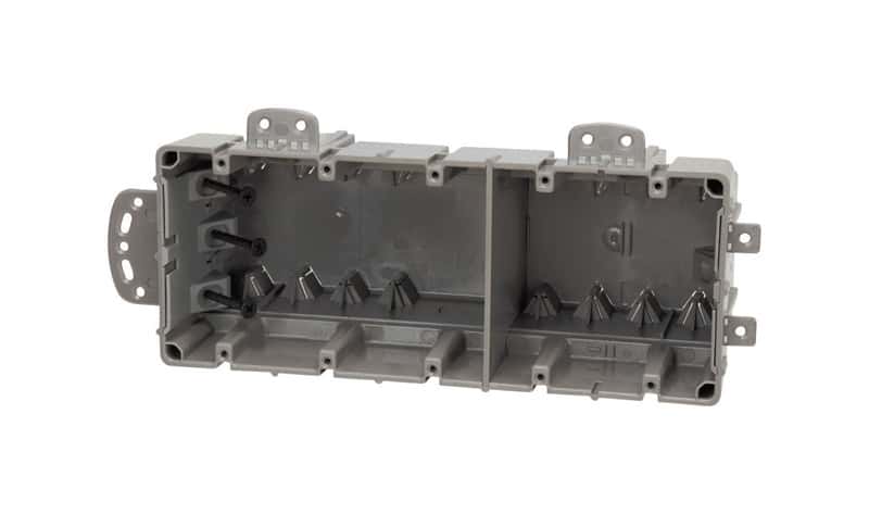 Madison Electric Smart Box Rectangle PVC 5 gang Electrical Box Gray ...