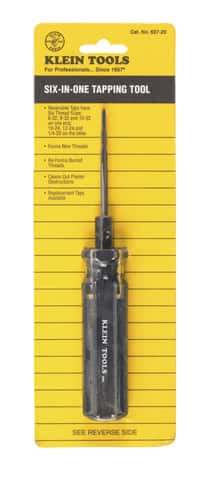 Klein Tools Tapping Tool 6-32, 8-32, 10-32, 10-24, 12-24, 1/4-20 1 pc ...