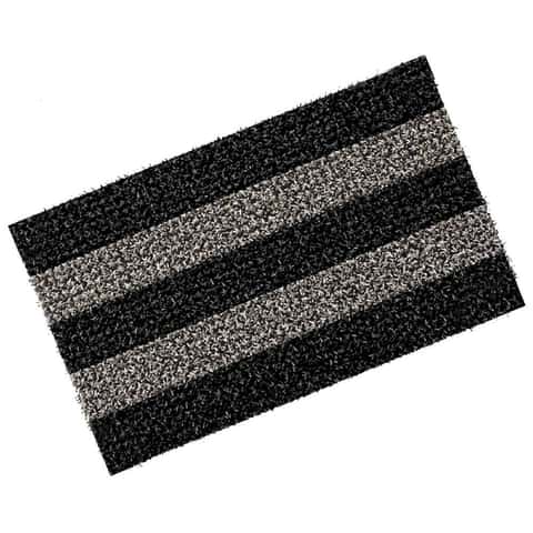 GrassWorx 18 in. W X 30 in. L Black/Brown Striped AstroTurf Door Mat ...