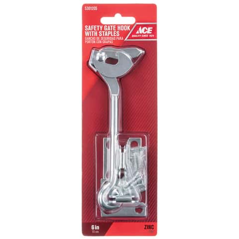 Ace 1 in. L Zinc Plate Staple Gate Hook 1 pk - Ace Hardware